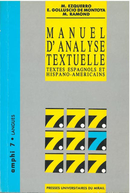 Manuel d’analyse textuelle : textes espagnols et hispano-américains ...